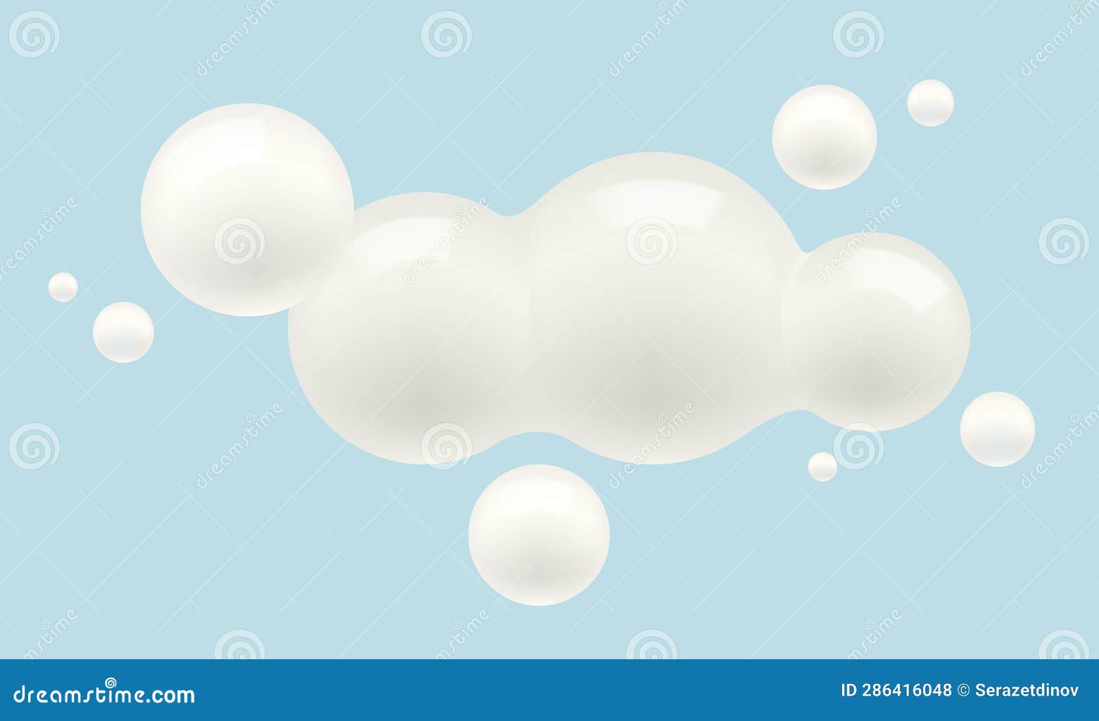 Vector Abstract White Cloud in Realistic Style. Vector Digital Cloud ...