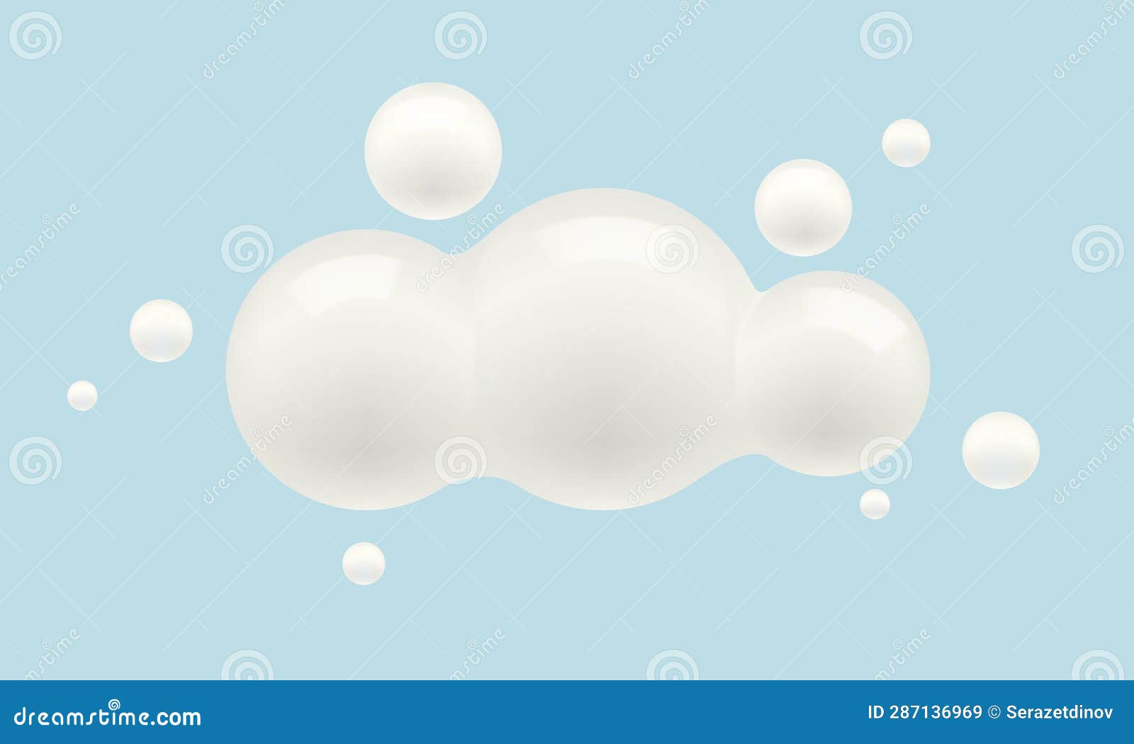 Vector Abstract White Cloud in Realistic Style. Vector Digital Cloud ...