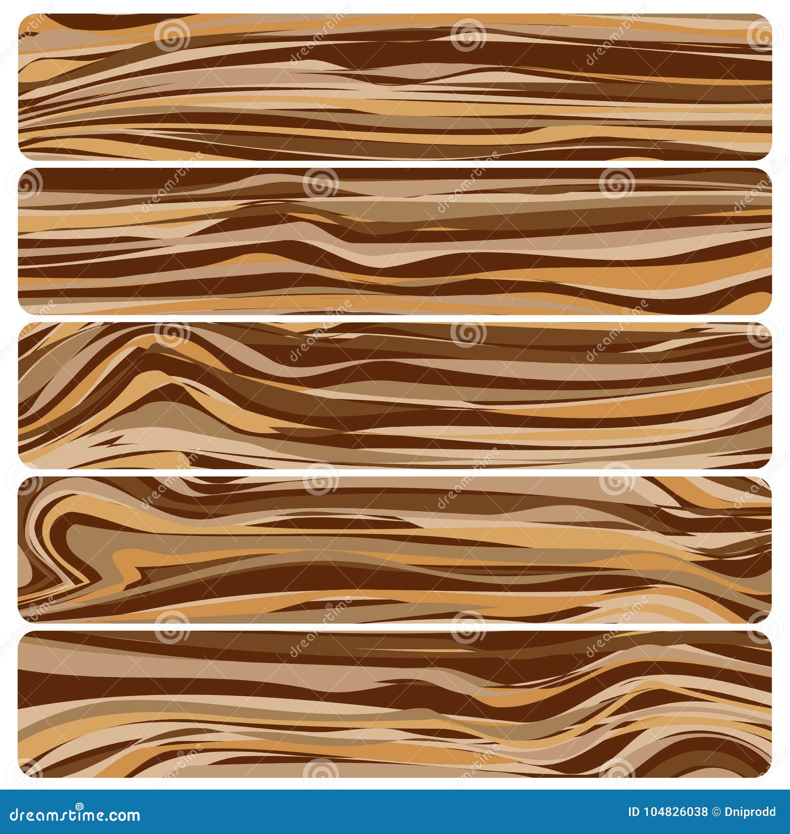 Vector Abstract Wood Texture in Flat Design Stock Vector - Illustration ...