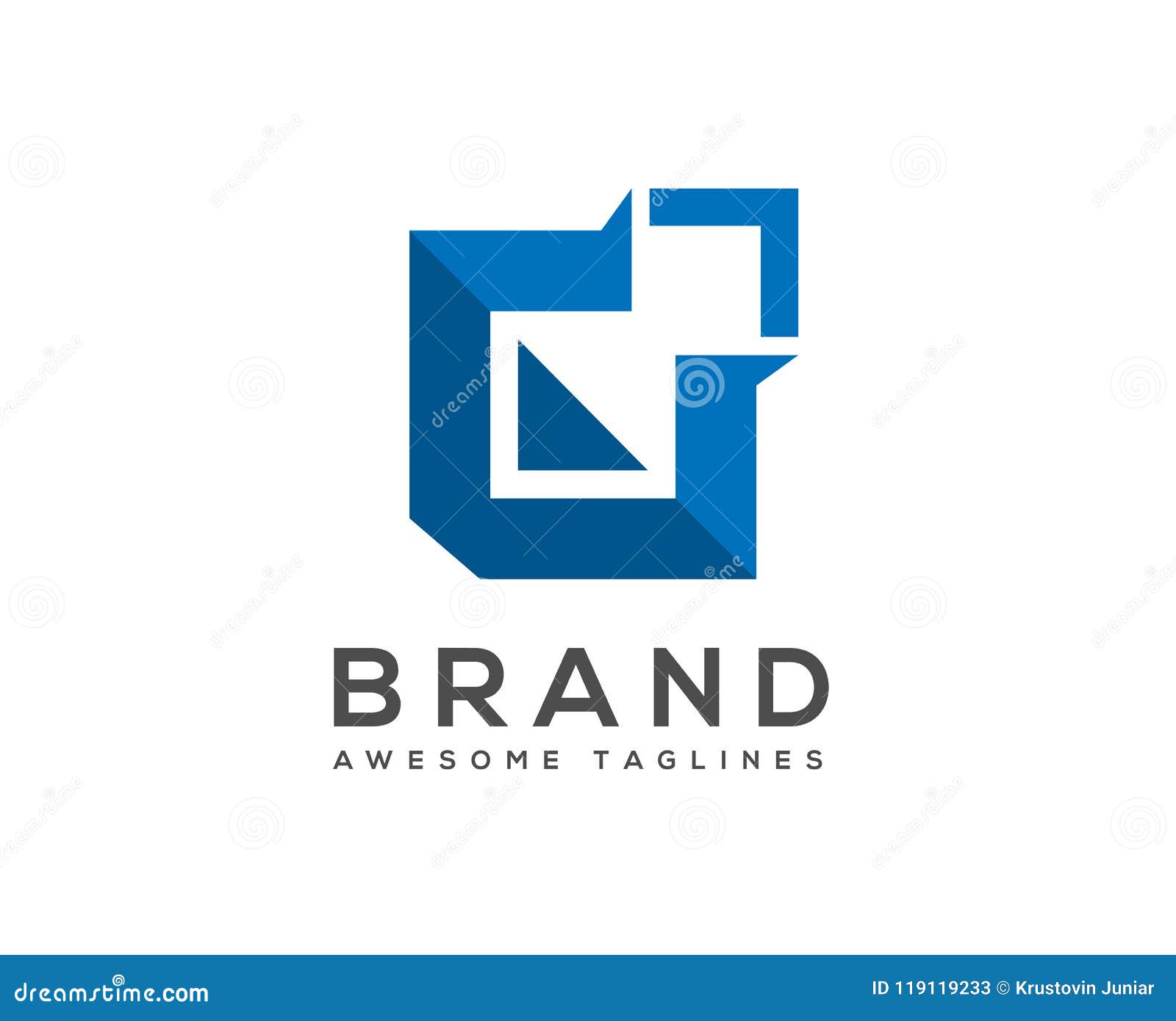 Vector Abstracto Cuadrado Del Logotipo Ilustración del Vector ...