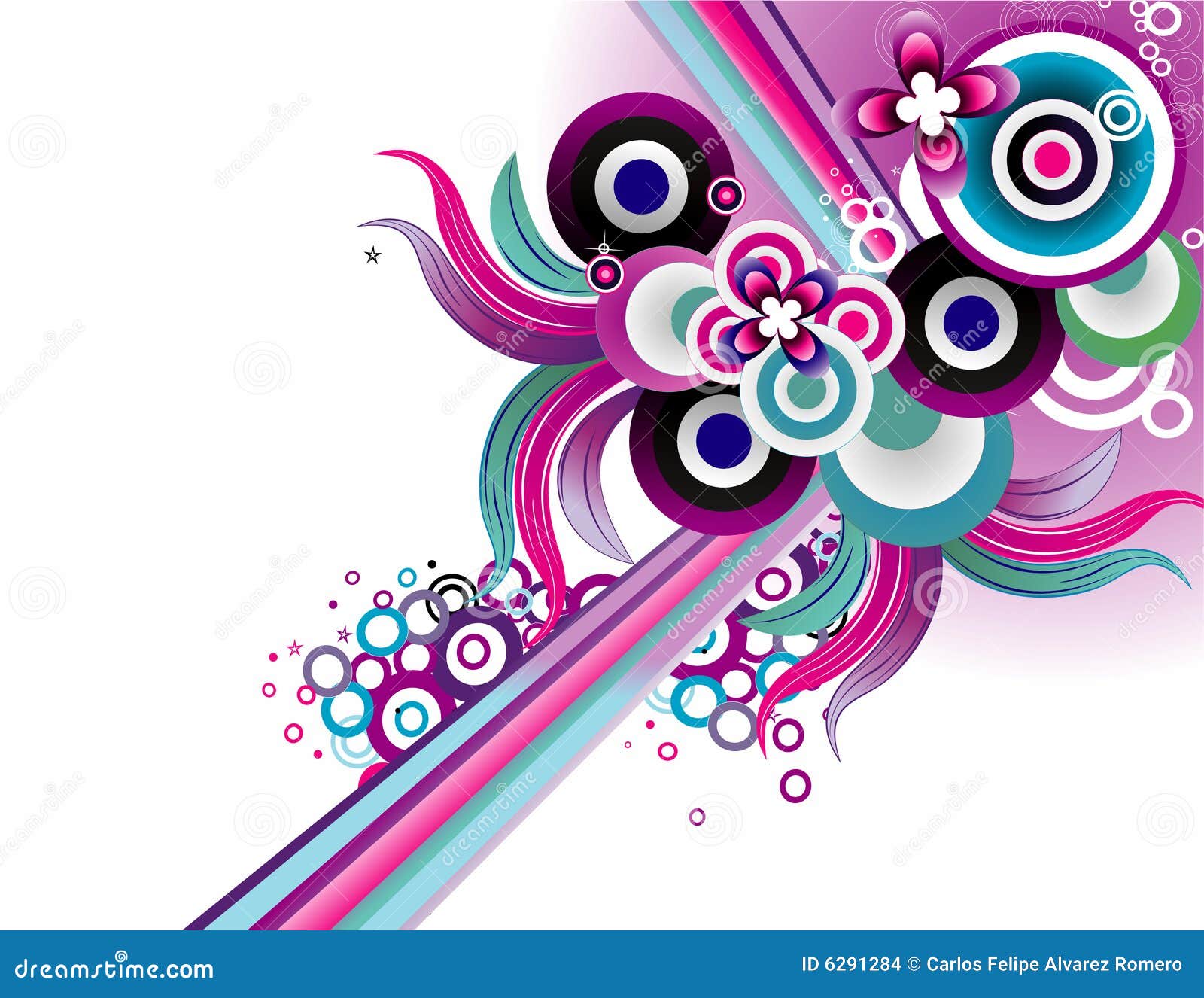 Vector Abstracto De Los Círculos Ilustración del Vector - Ilustración ...
