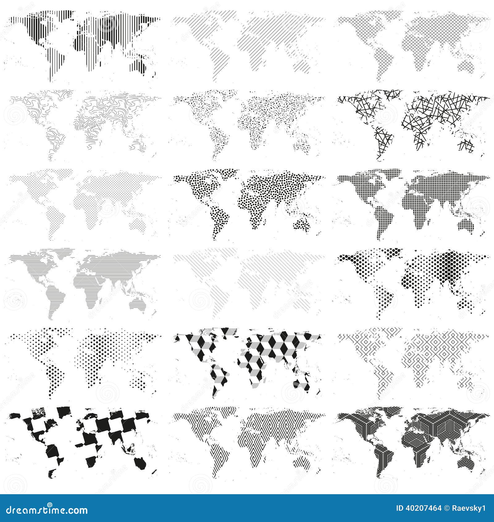 Vector Abstracto Del Mapa Del Mundo Ilustración del Vector ...