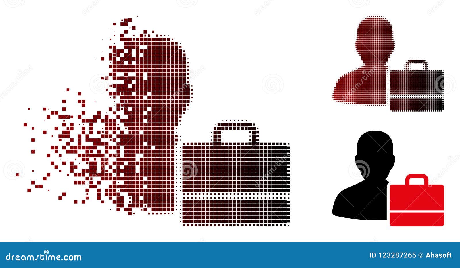 Dispersed Pixel Halftone Accounter Icon Stock Vector - Illustration of ...