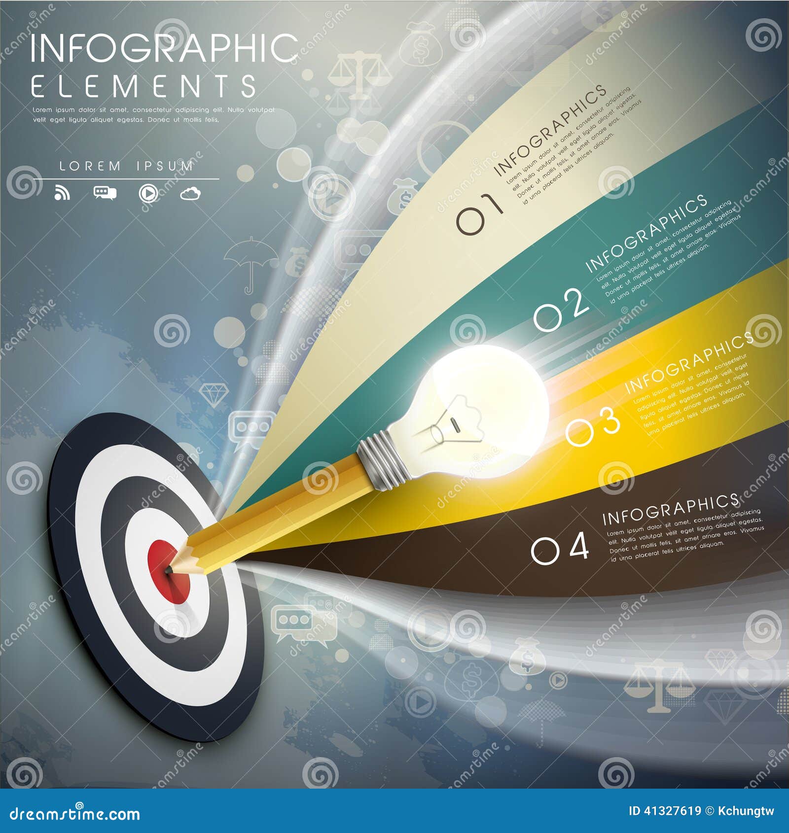 Vector Accurate Idea Infographic Elements Stock Vector - Illustration ...