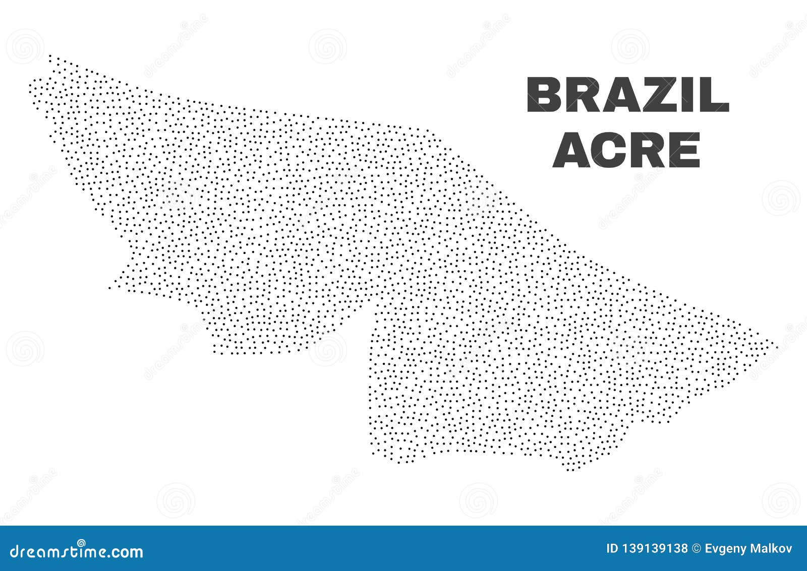 Vector Acre State Map of Points Stock Vector - Illustration of mosaic ...