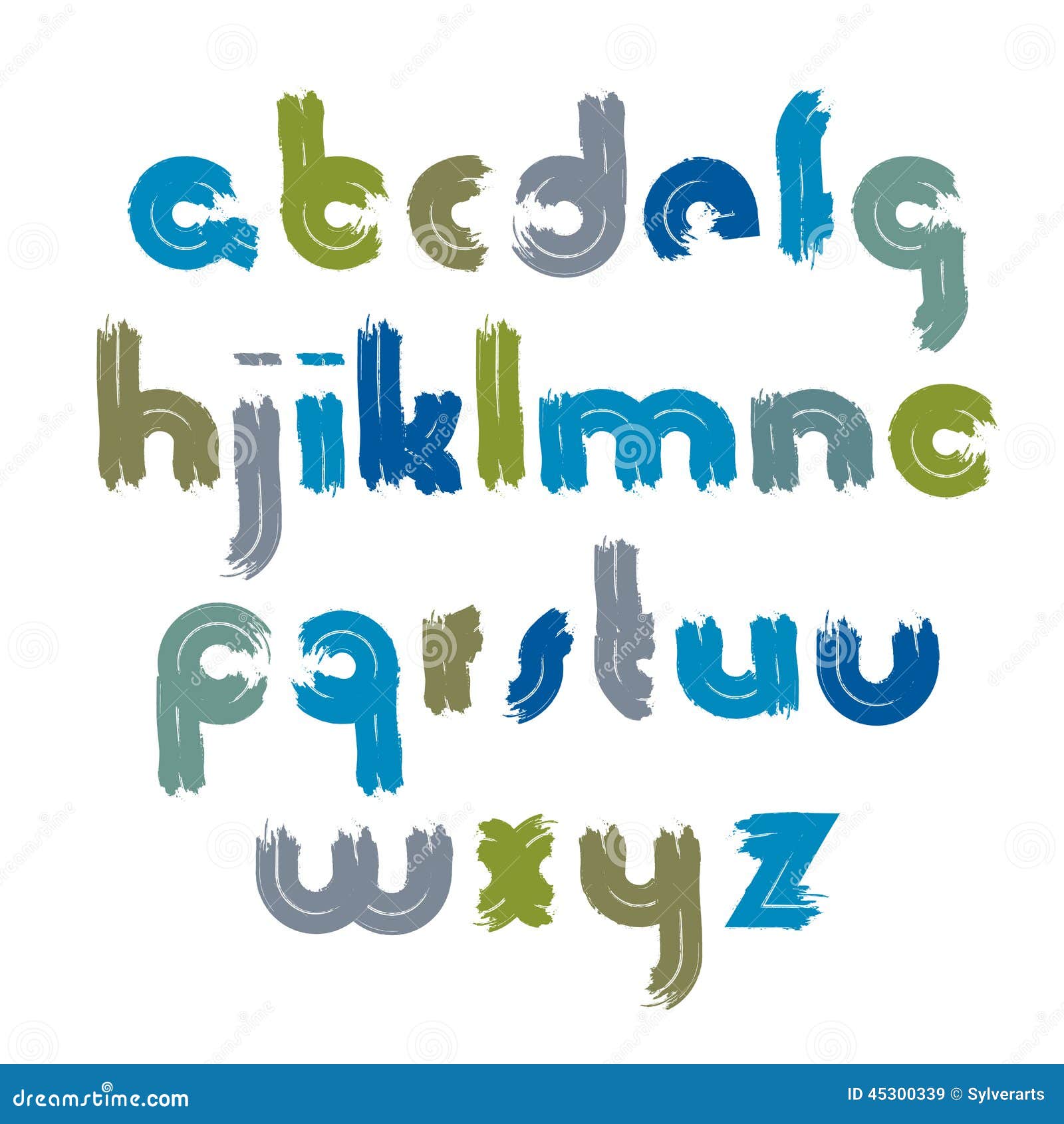 Vector Acrylic Font, Handwritten Watercolor Script Stock Vector ...