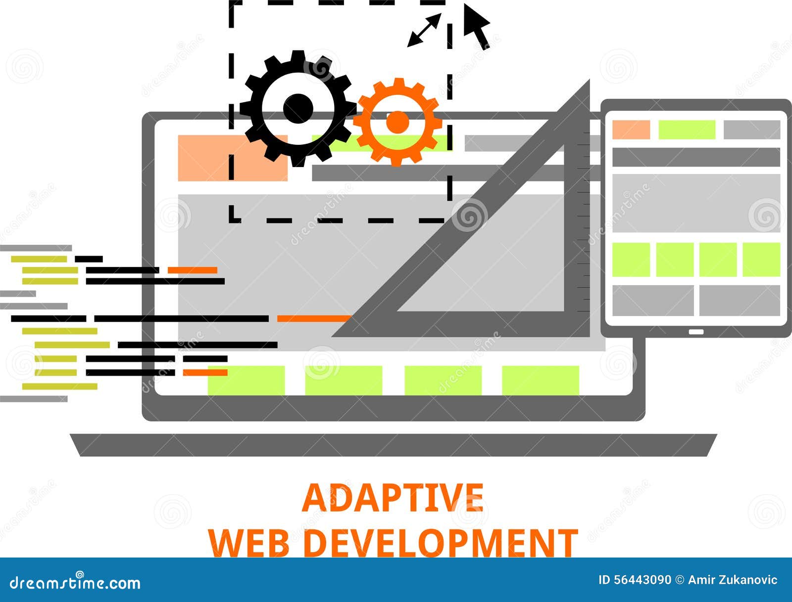 Vector - Adaptive Web Development Stock Vector - Illustration of ...