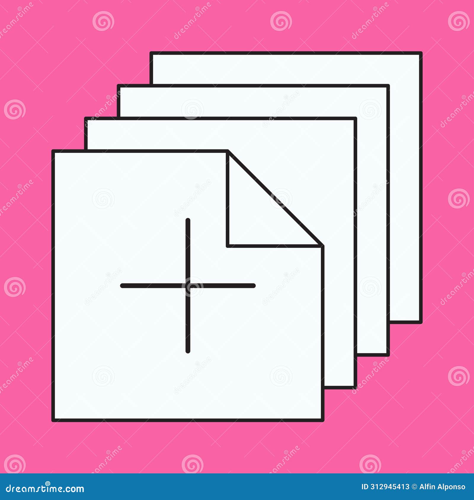 Vector Add Files Icon Flat Design Stock Vector - Illustration of ...