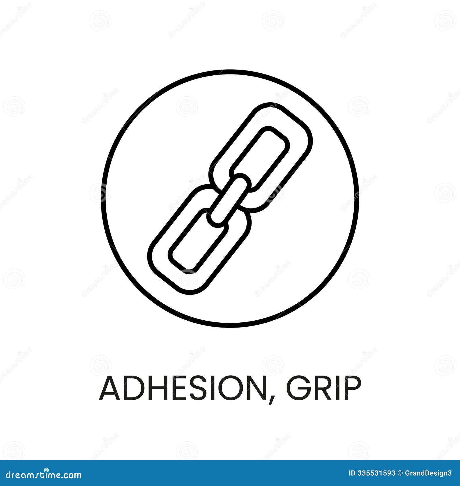 Vector Adhesion and Grip Icon with Editable Stroke Stock Illustration ...