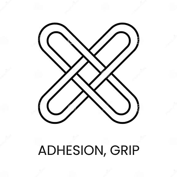 Vector Adhesion and Grip Icon with Editable Stroke Stock Illustration ...
