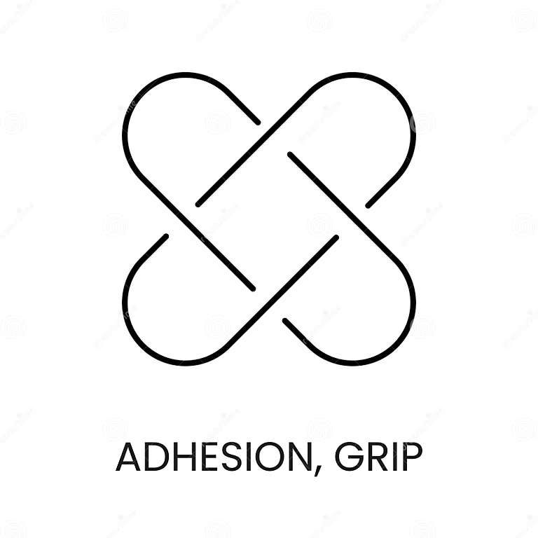 Vector Adhesion and Grip Icon with Editable Stroke Stock Illustration ...