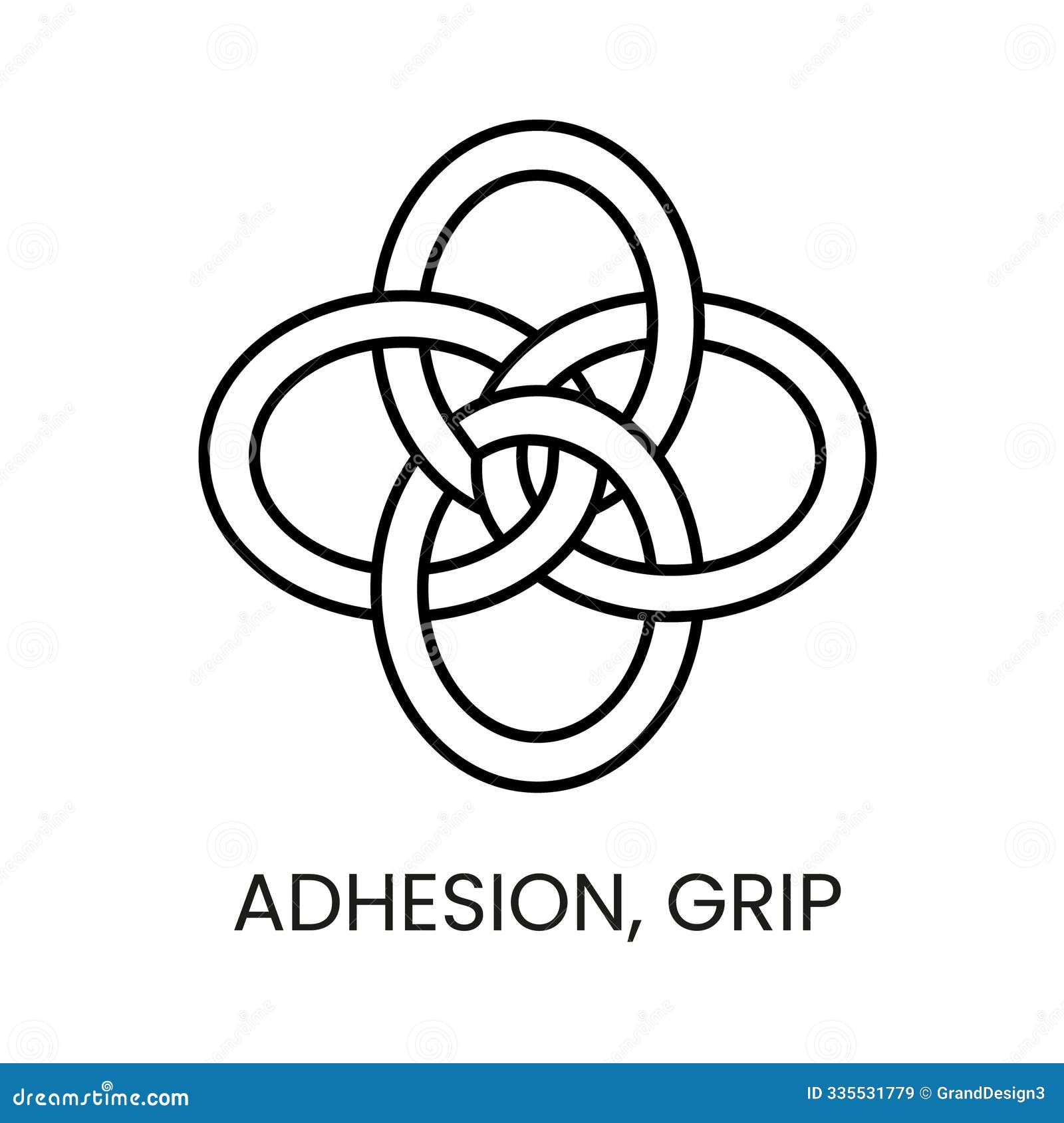 Vector Adhesion and Grip Icon with Editable Stroke Stock Illustration ...