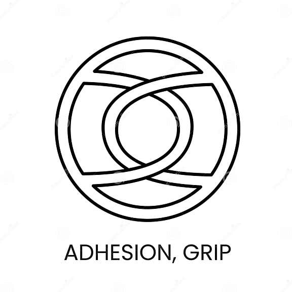 Vector Adhesion and Grip Icon with Editable Stroke Stock Illustration ...