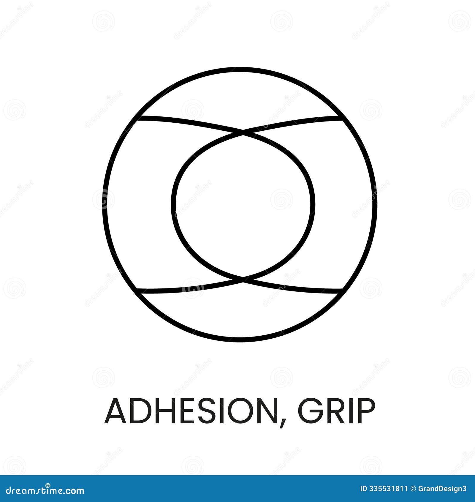 Vector Adhesion and Grip Icon with Editable Stroke Stock Illustration ...