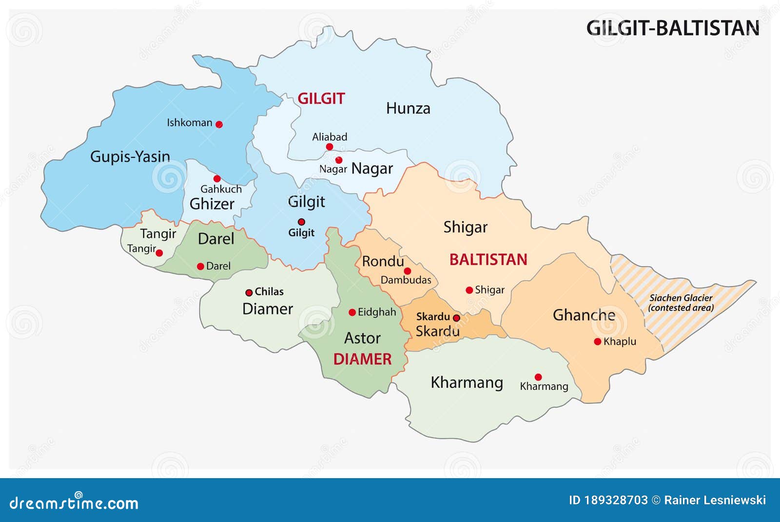 Vector Administrative And Political Map Of The Pakistani Special ...