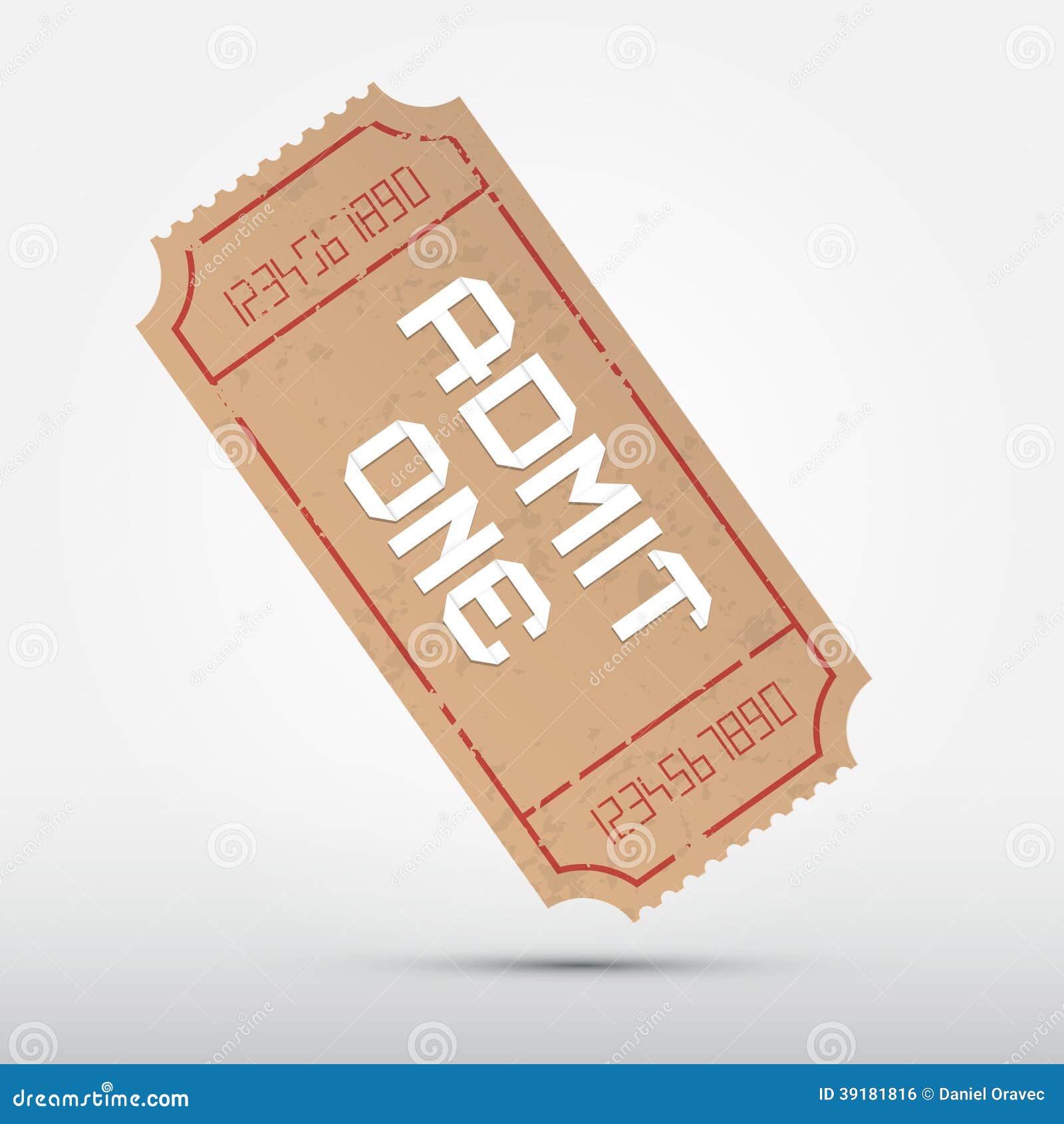 Vector Admit One Ticket Illustration Stock Vector - Illustration of ...