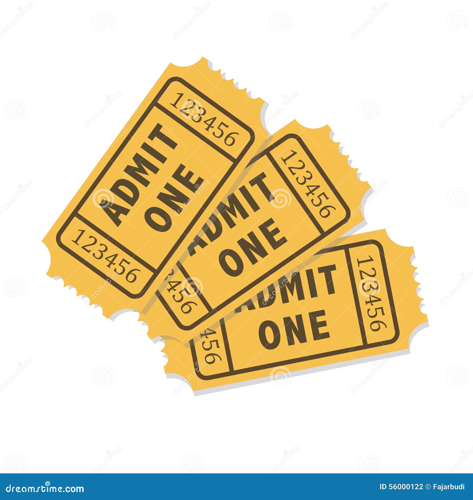 Vector Admit One Ticket Isolated Stock Illustration - Illustration of ...