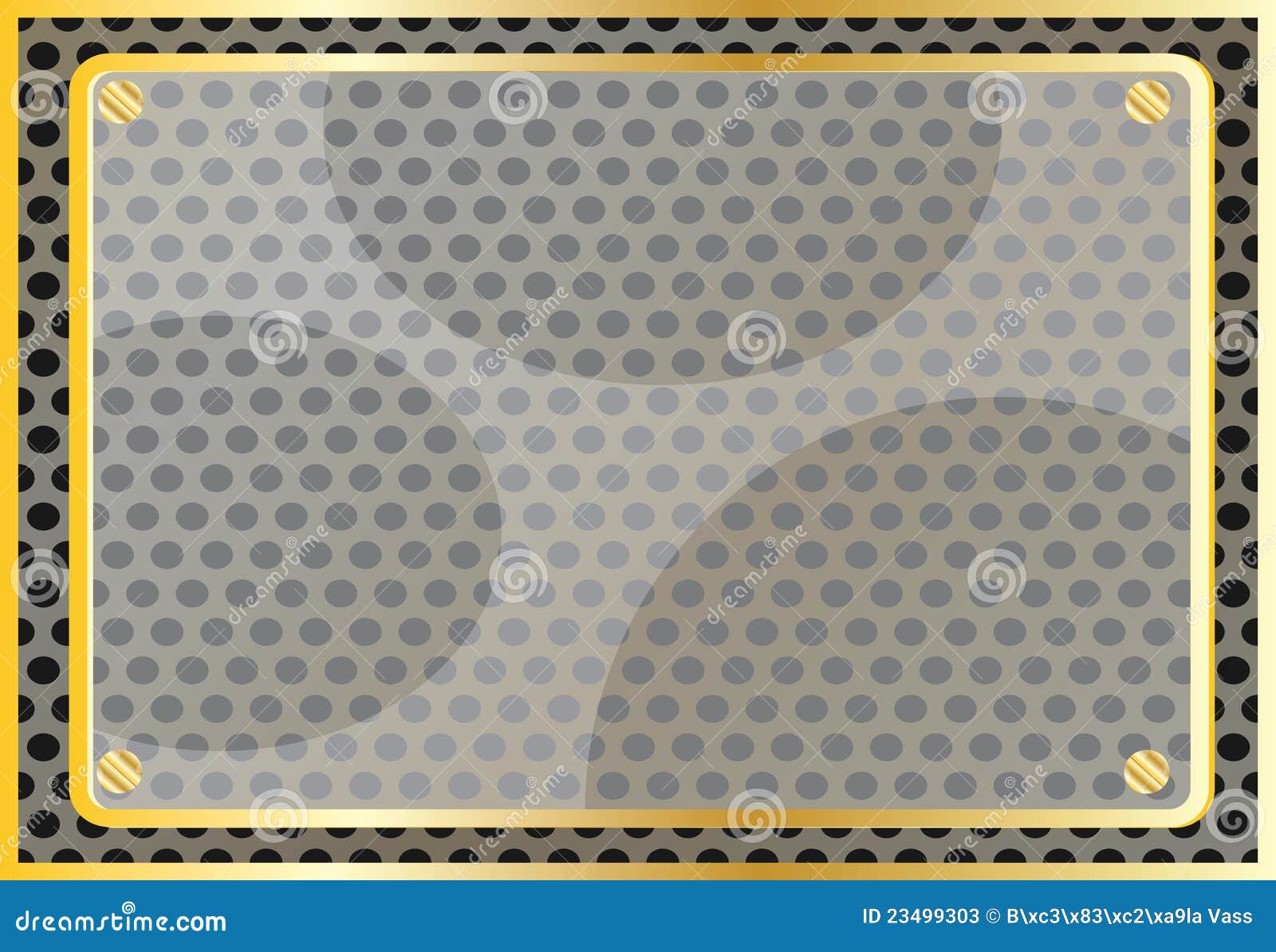 Vector Advertising Element, Golden Framework Stock Illustration ...