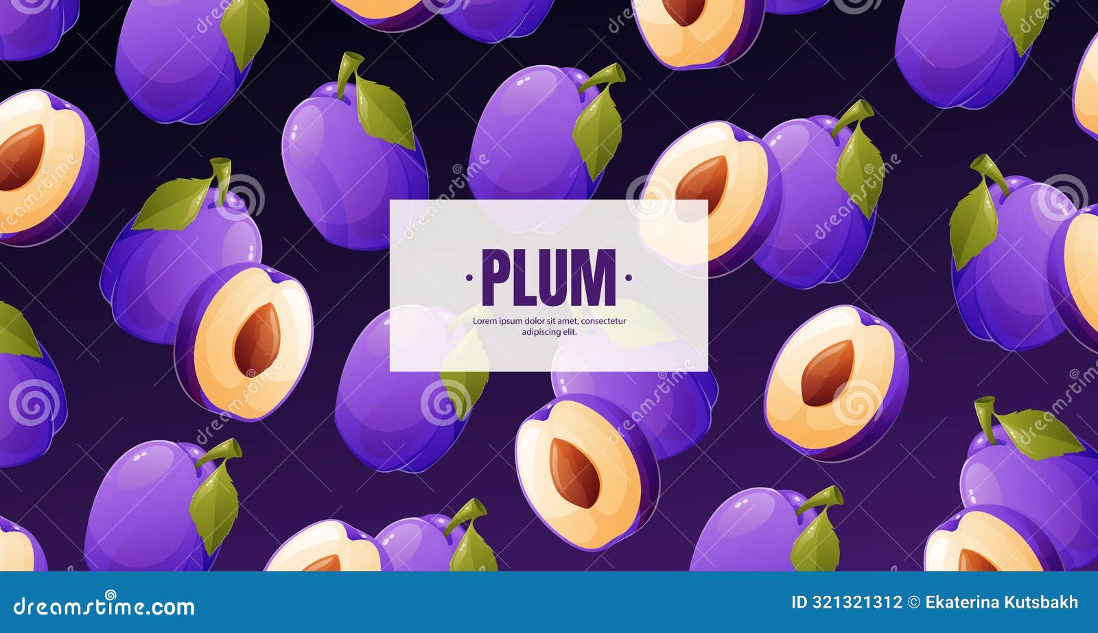 Two Cartoon Plum Characters With Green Leaves And Playful Smiles Stock ...