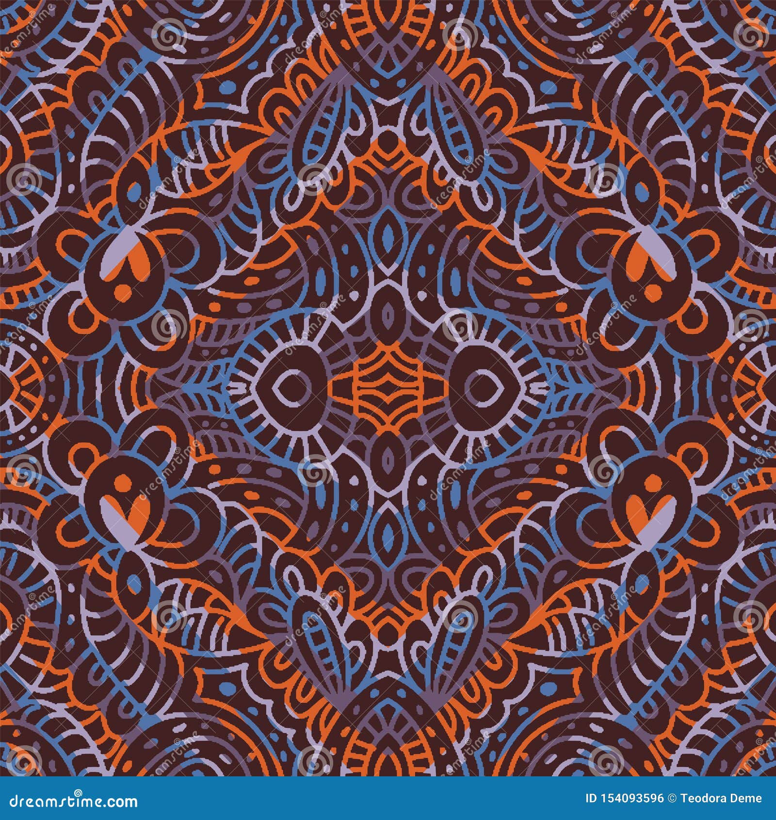 Vector African Tribal Ethnic Seamless Pattern Repeat Stock Vector