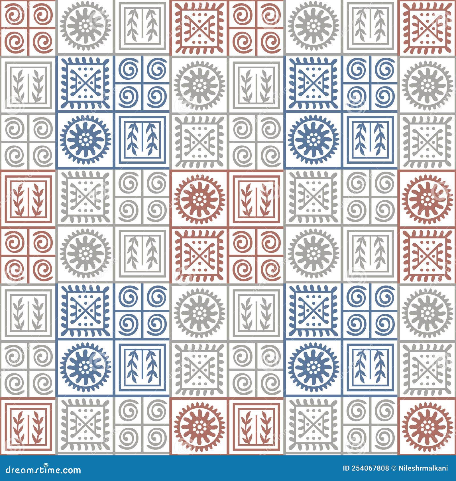 Vector African Tribal Pattern Design Stock Vector - Illustration of ...