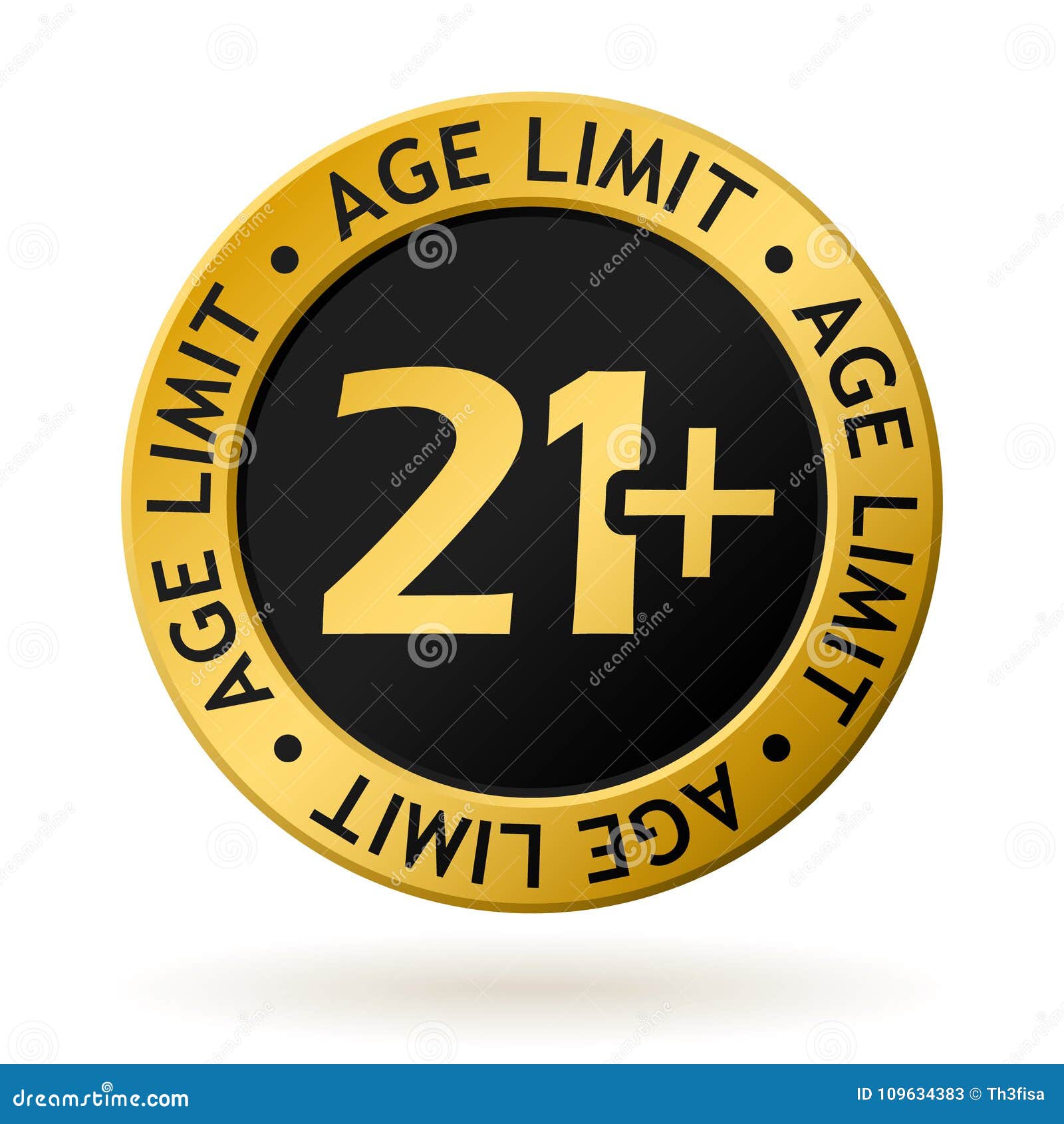 Vector Age Limit Gold Medal Stock Vector - Illustration of drive ...