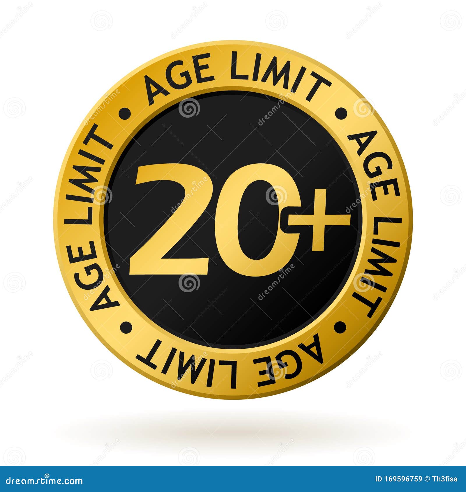 Vector Age Limit Gold Medal Stock Vector - Illustration of restriction ...