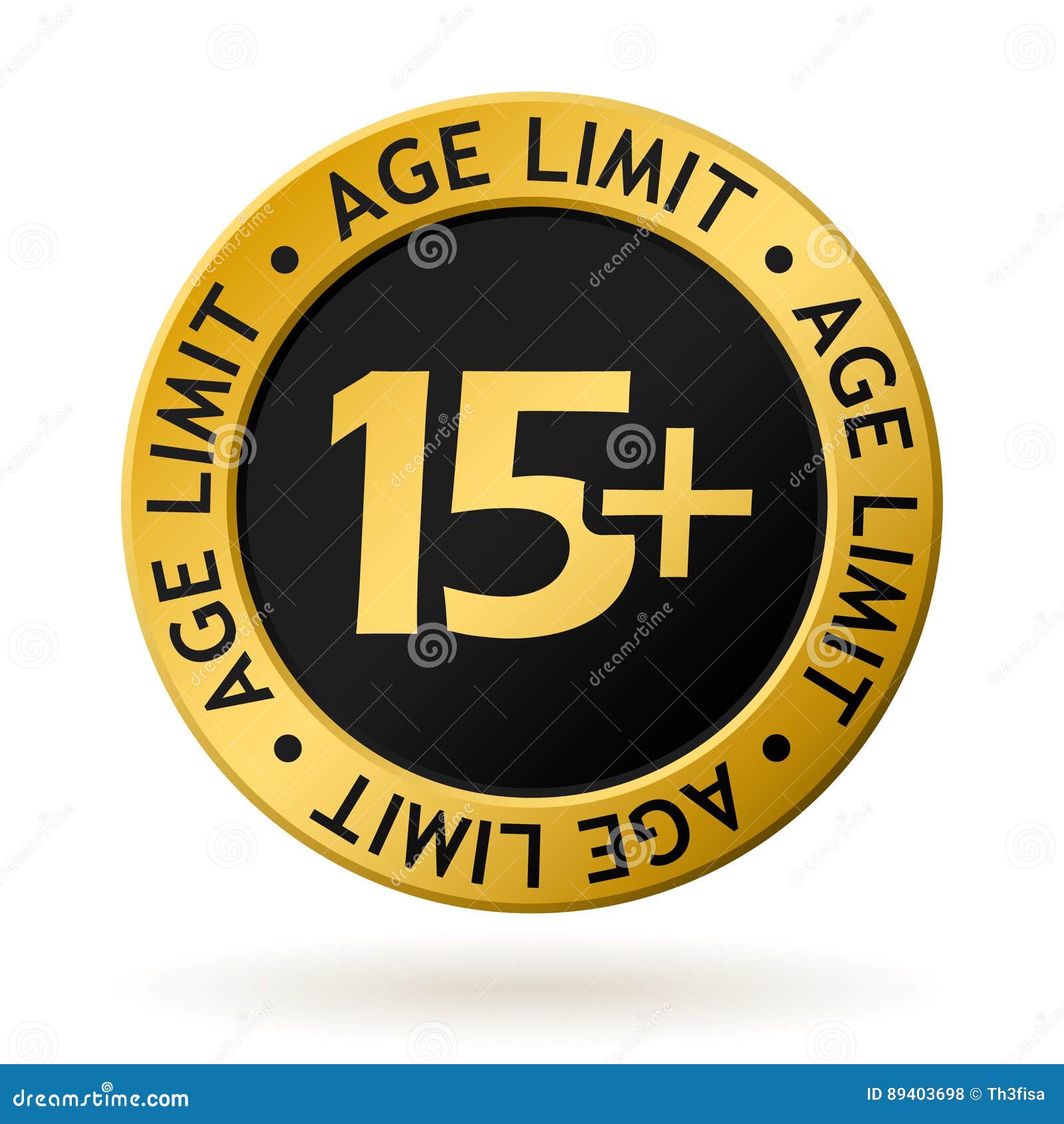 Vector Age Limit Gold Medal Stock Vector - Illustration of icon, label ...
