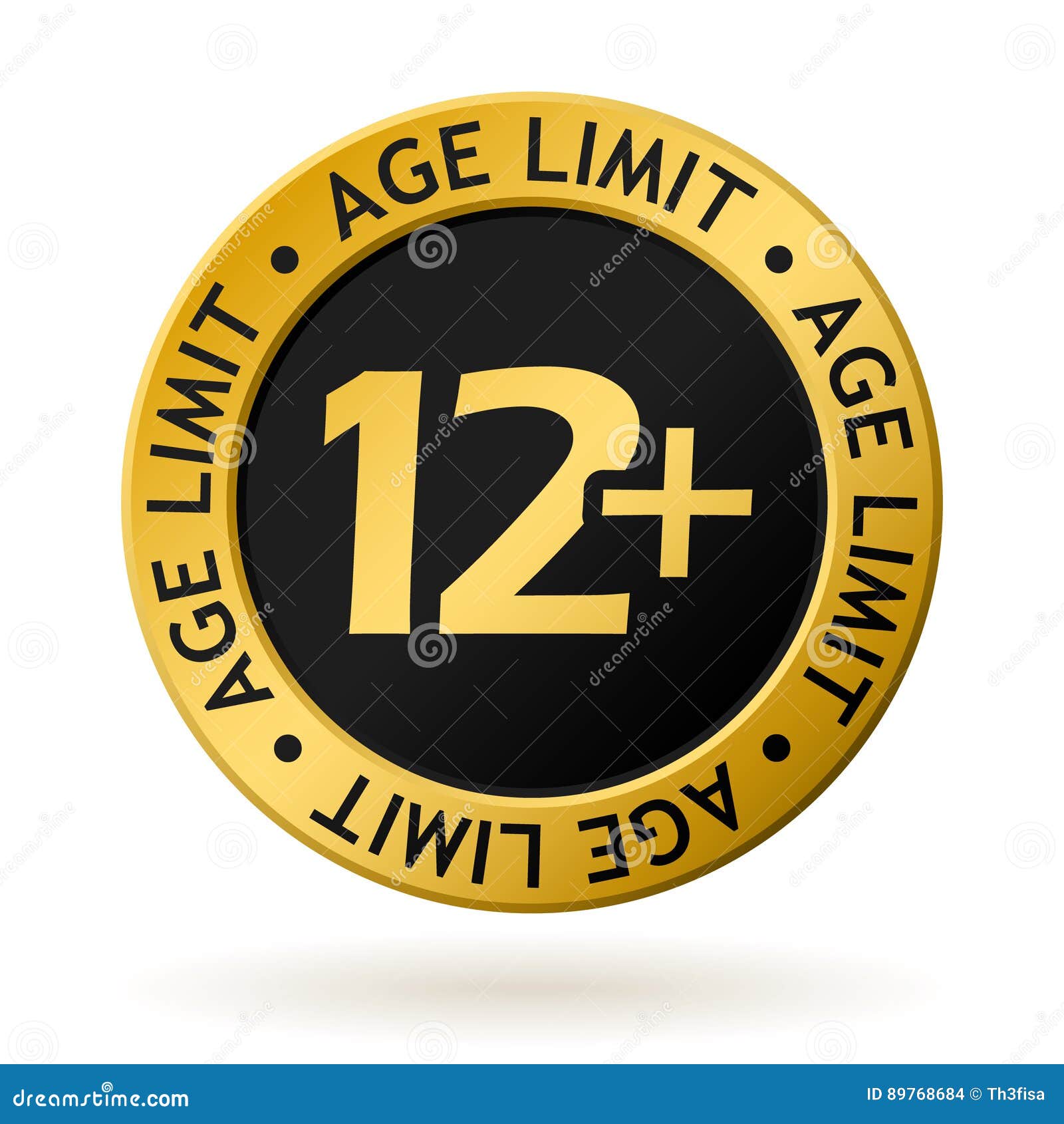 Vector Age Limit Gold Medal Stock Vector - Illustration of hard, secure ...
