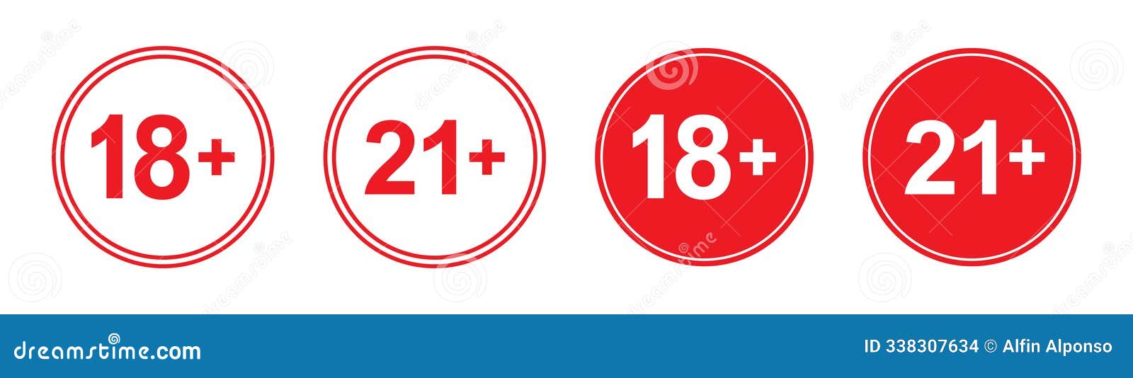 Vector Age Restriction Symbol Sign Stock Vector - Illustration of line ...