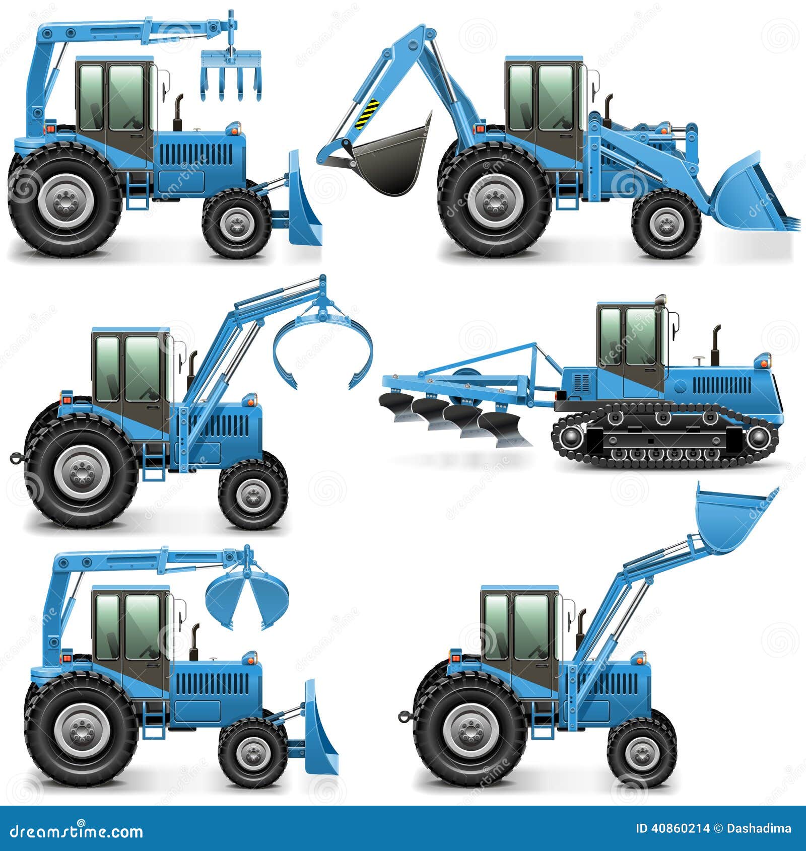 Agricultural Tractor Irrigating Field At Sunset With Infographic Banner ...