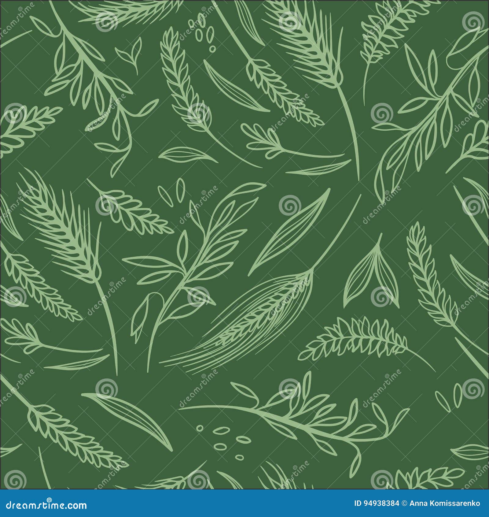 Vector Agriculture Seamless Pattern Stock Vector - Illustration of ...