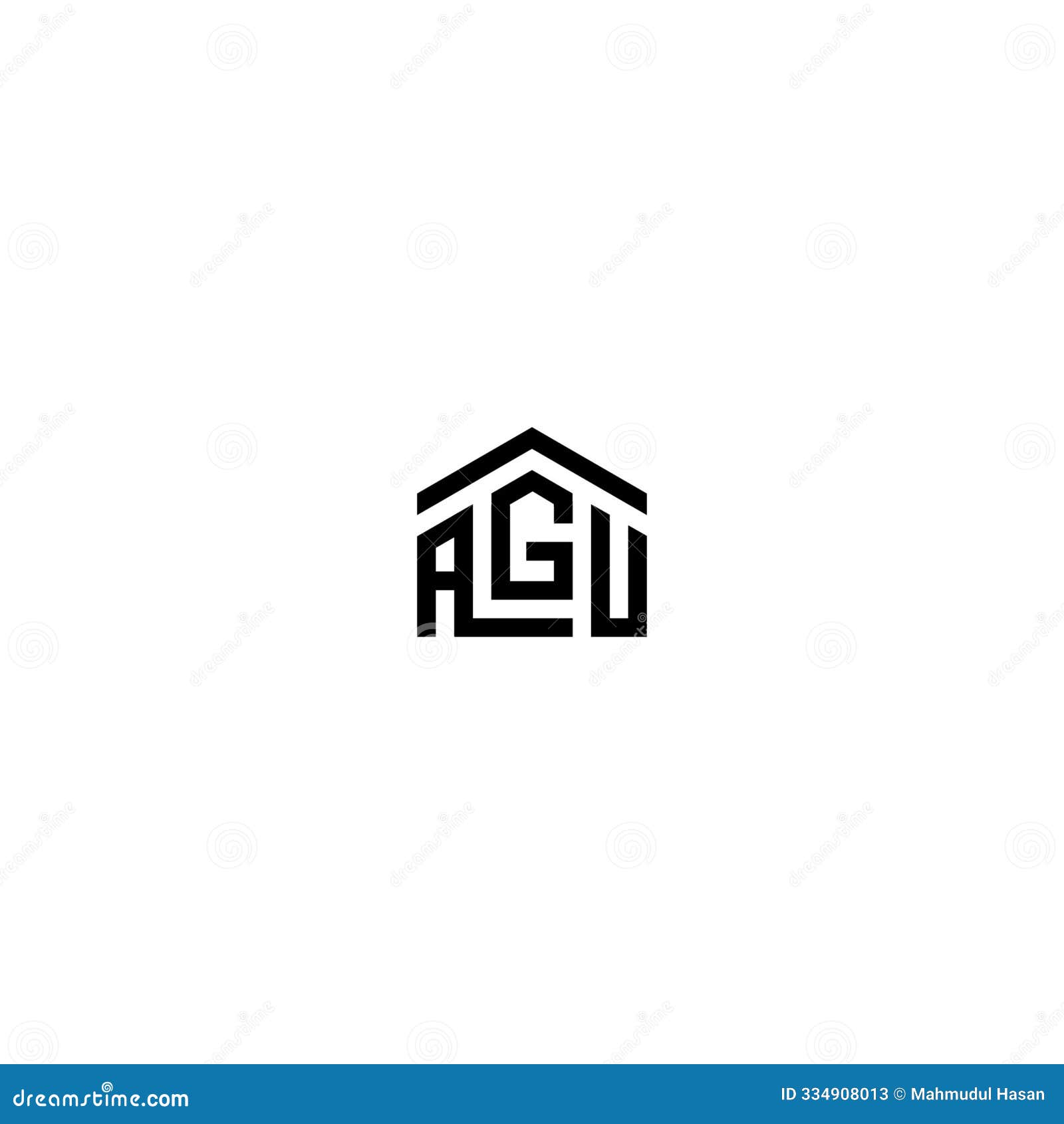 Vector AGU Roofing logo stock vector. Illustration of logo - 334908013