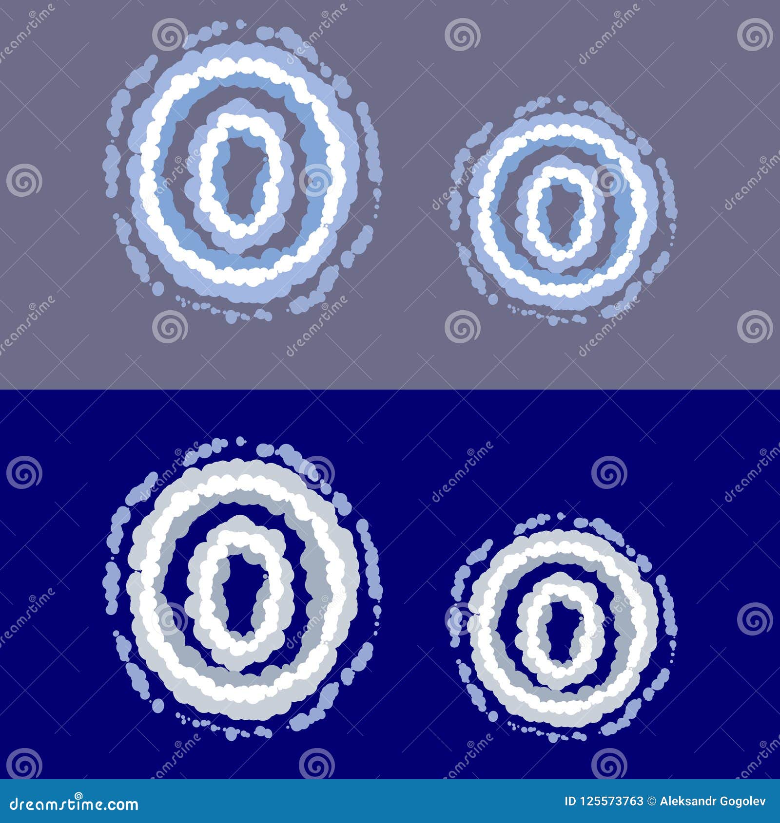 Vector Letter O on Grey and Blue Background Stock Vector - Illustration ...