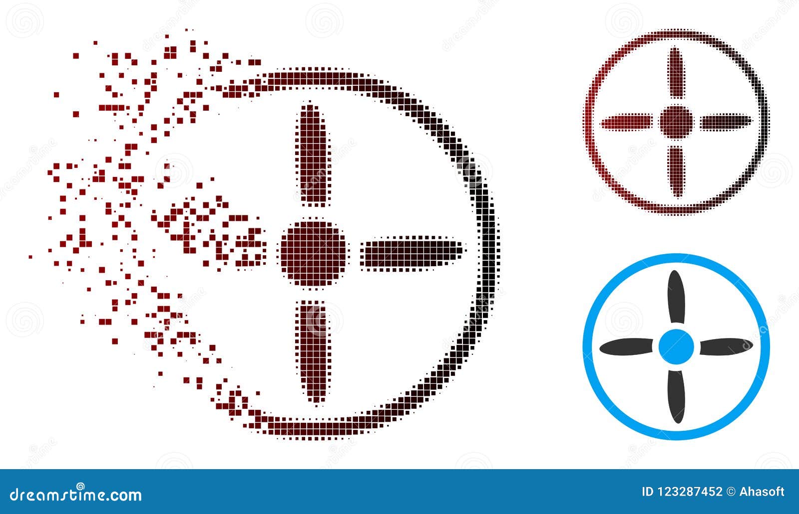 Dispersed Pixel Halftone Air Icon Stock Vector - Illustration of glyph ...