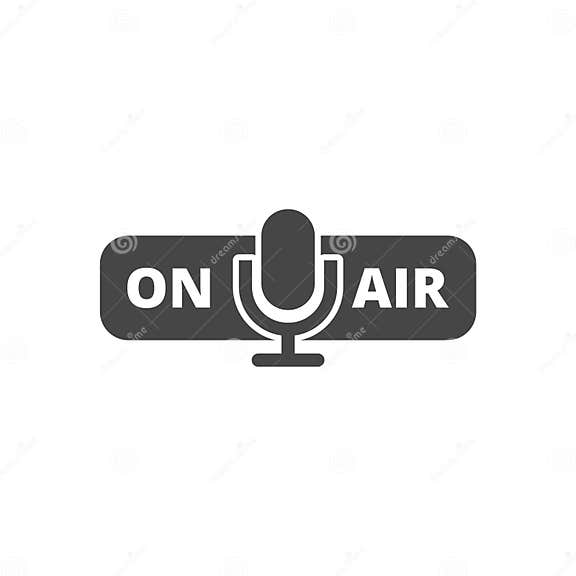 Vector on Air Sign, on Air Icon Stock Vector - Illustration of radio ...