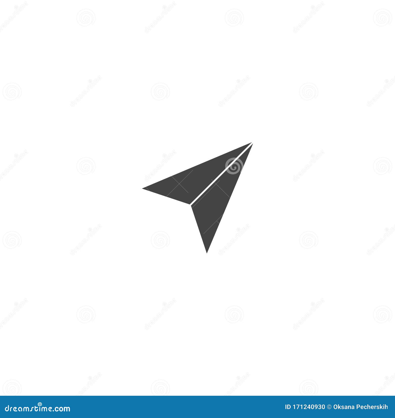 Vector Airplane Cursor Icon on White Isolated Background Stock Vector ...