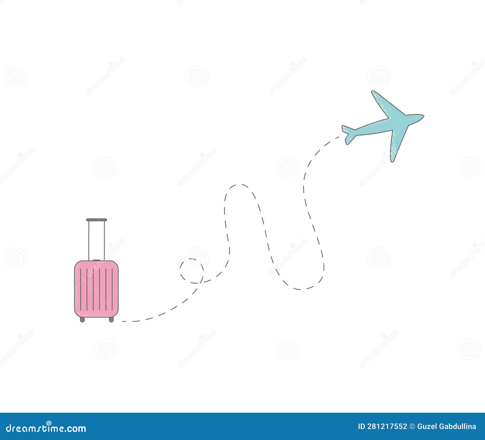 Vector Airplane Dotted Path Flight Route, Aircraft Tracking Icon. Stock ...