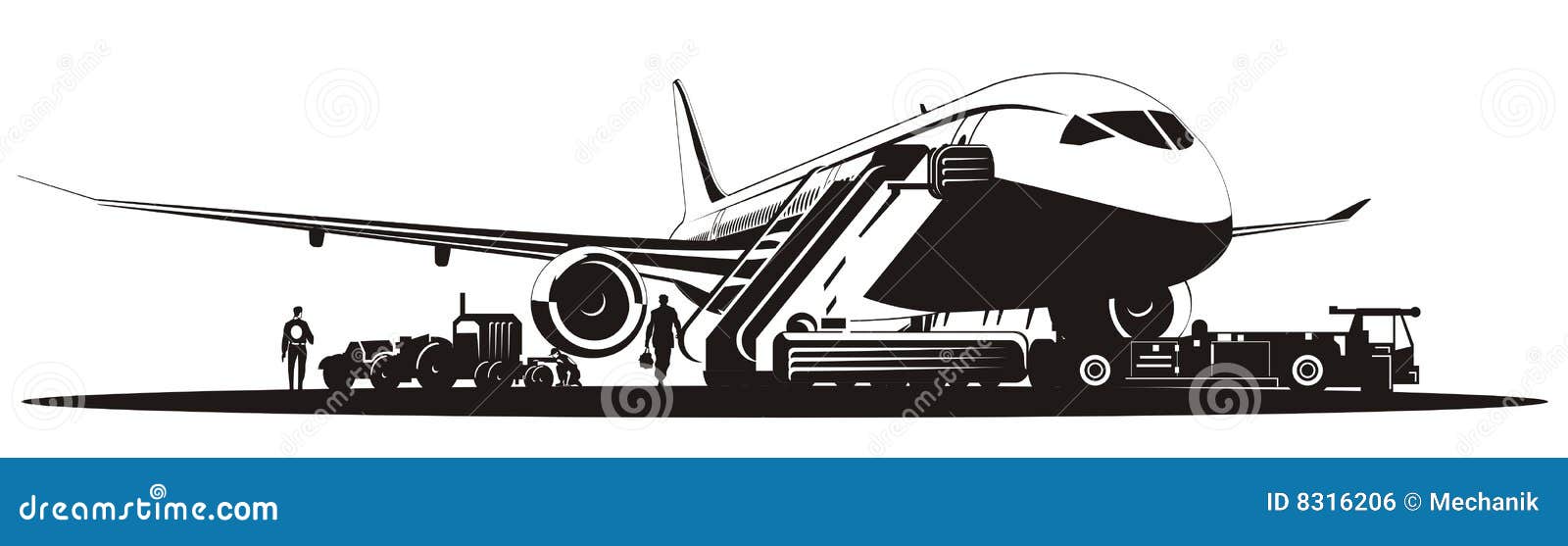 Vector Boeing-787 At Sunset | CartoonDealer.com #4879894