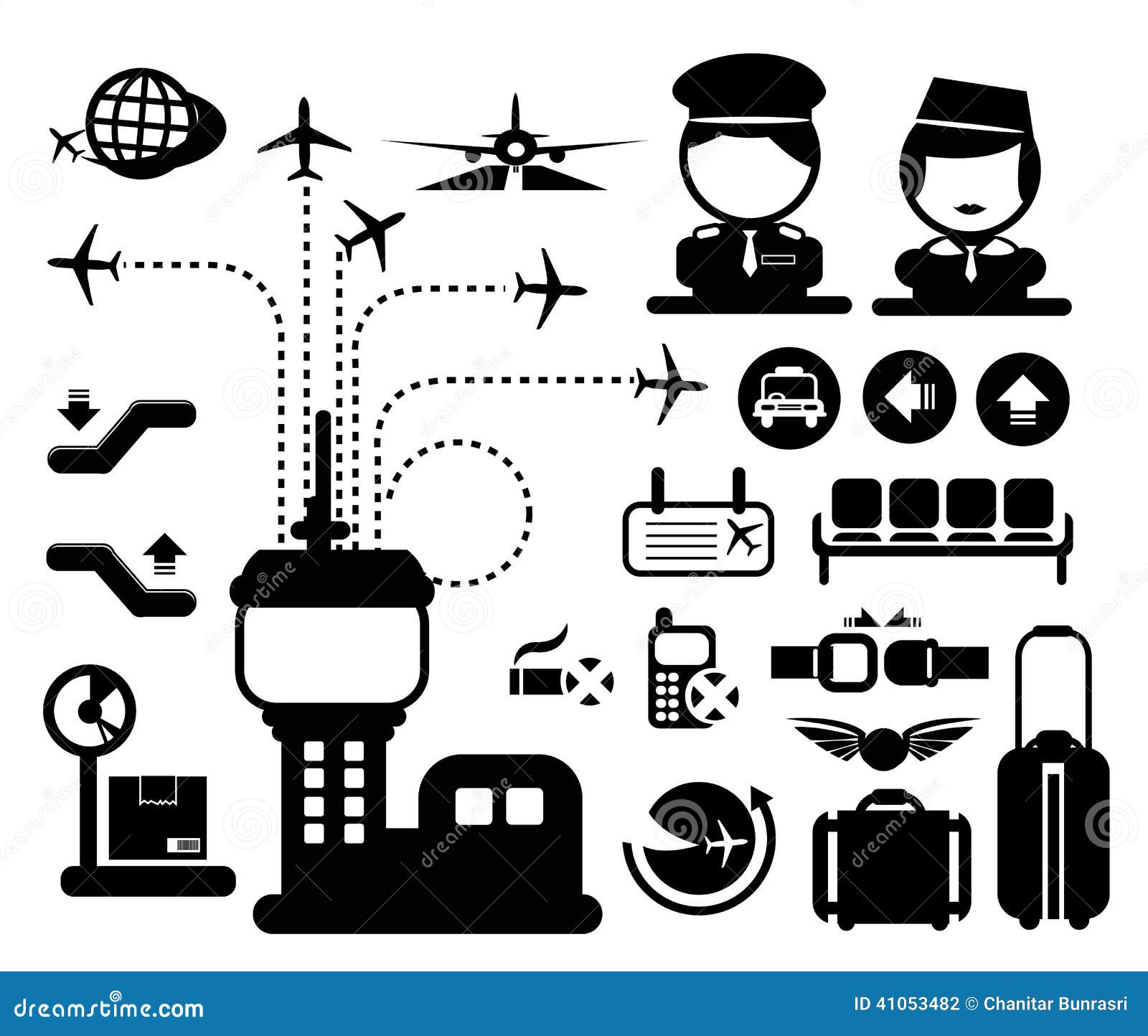 Vector Airport Icon | CartoonDealer.com #41053482