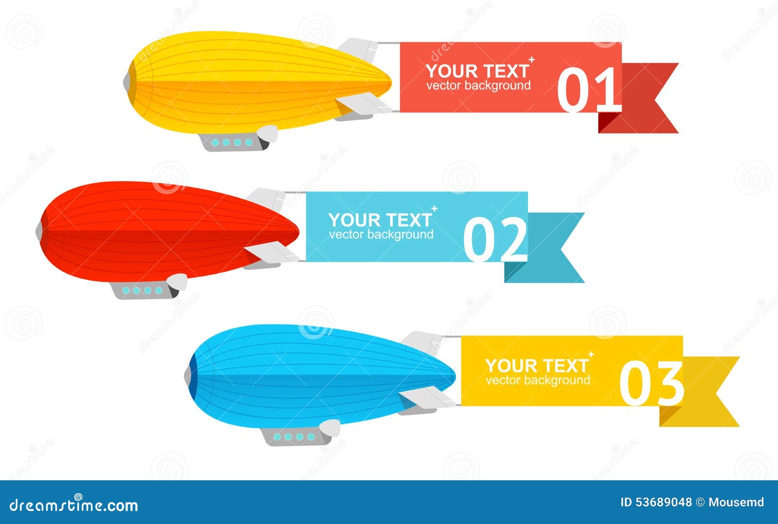 Vector Airship With A Place For The Text. Black Silhouette Dirigible ...