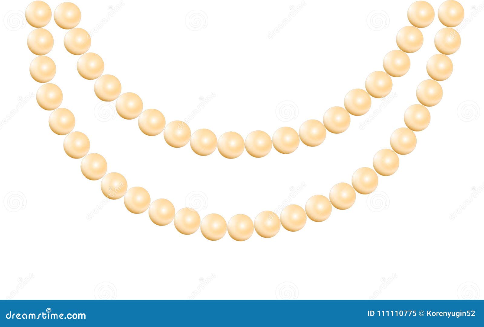 Vector Aislado Collar Del Ejemplo De La Perla Ilustración del Vector ...