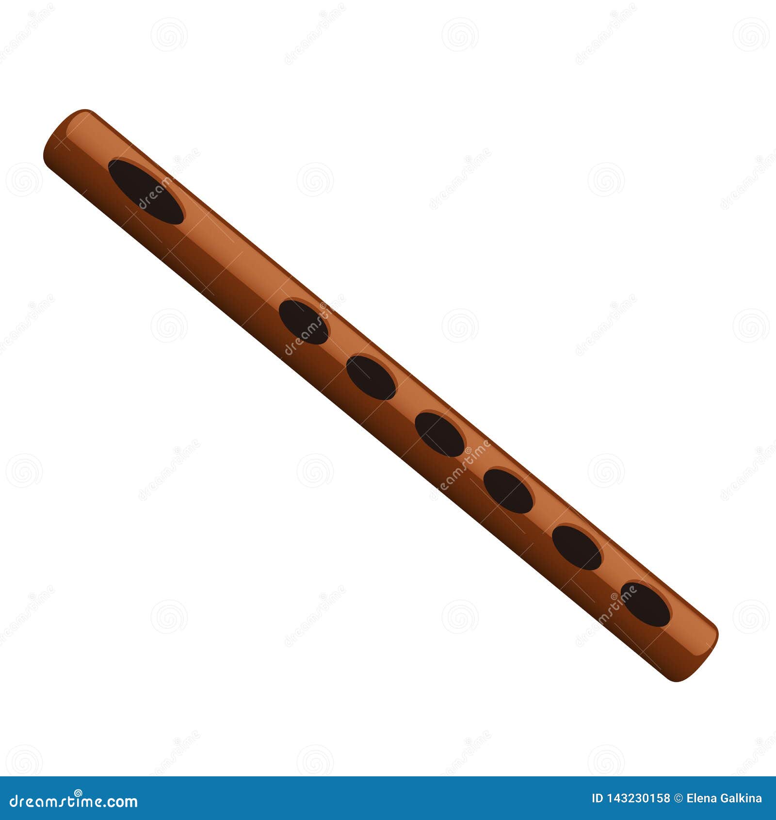 Vector aislado flauta ilustración del vector. Ilustración de venda ...