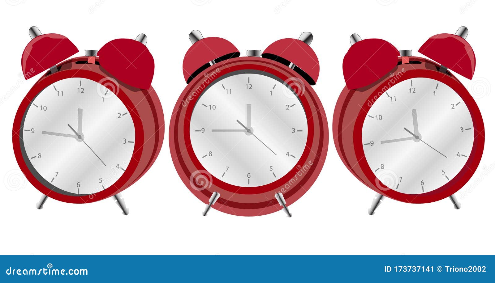 Vector Alarm Clock with Facing Several Positions Stock Vector ...