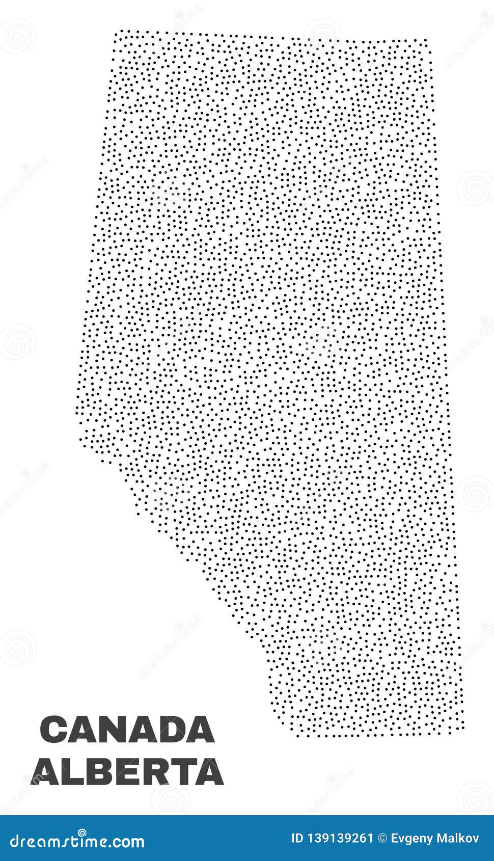 Vector Alberta Province Map of Points Stock Vector - Illustration of ...