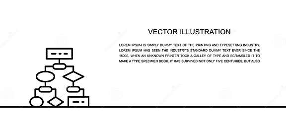 Vector Algorithm Coding Block Schemes One Line Icon Continuous One 8403