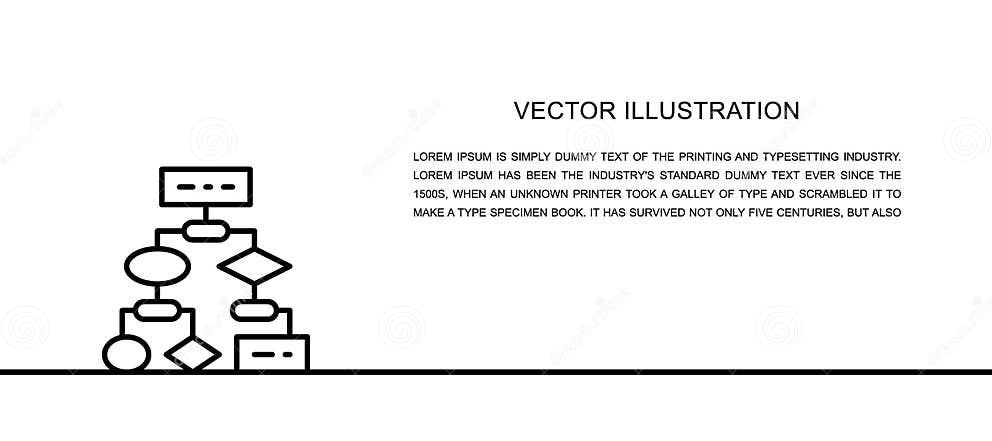Vector Algorithm Coding Block Schemes One Line Icon Continuous One 8169
