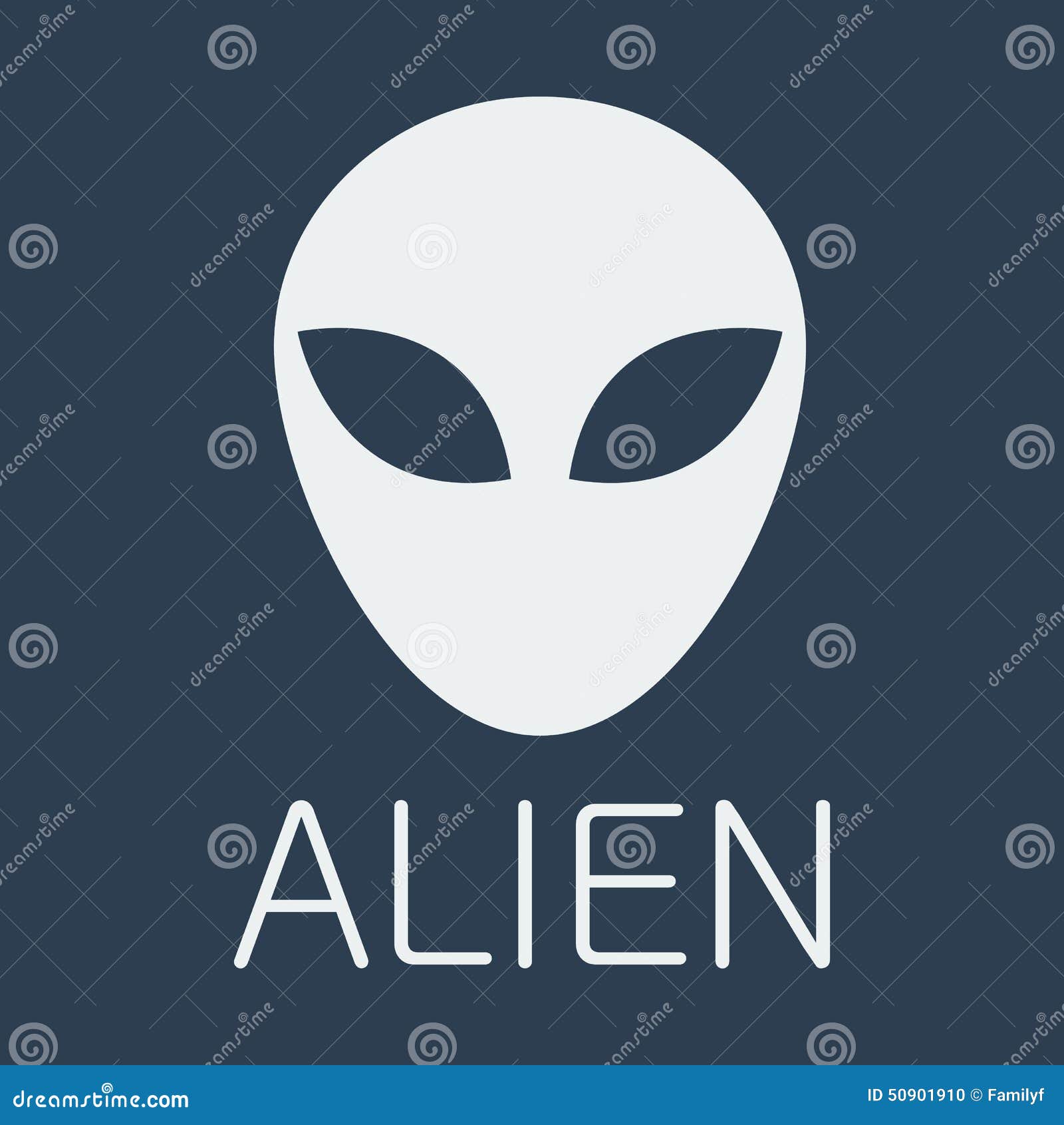 Vector Alien on Blue Background Stock Vector - Illustration of invasion ...