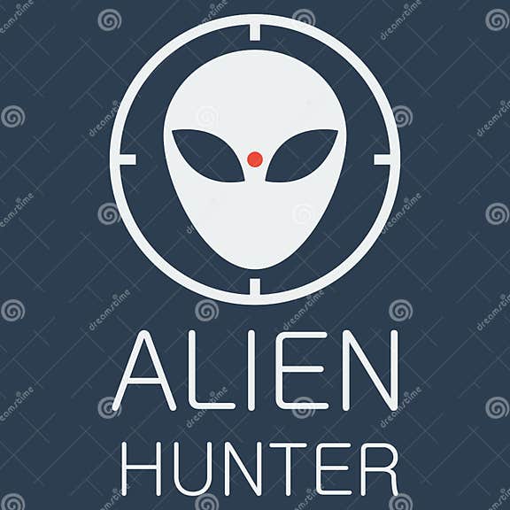 Vector Alien Hunter on Blue Background Stock Vector - Illustration of ...