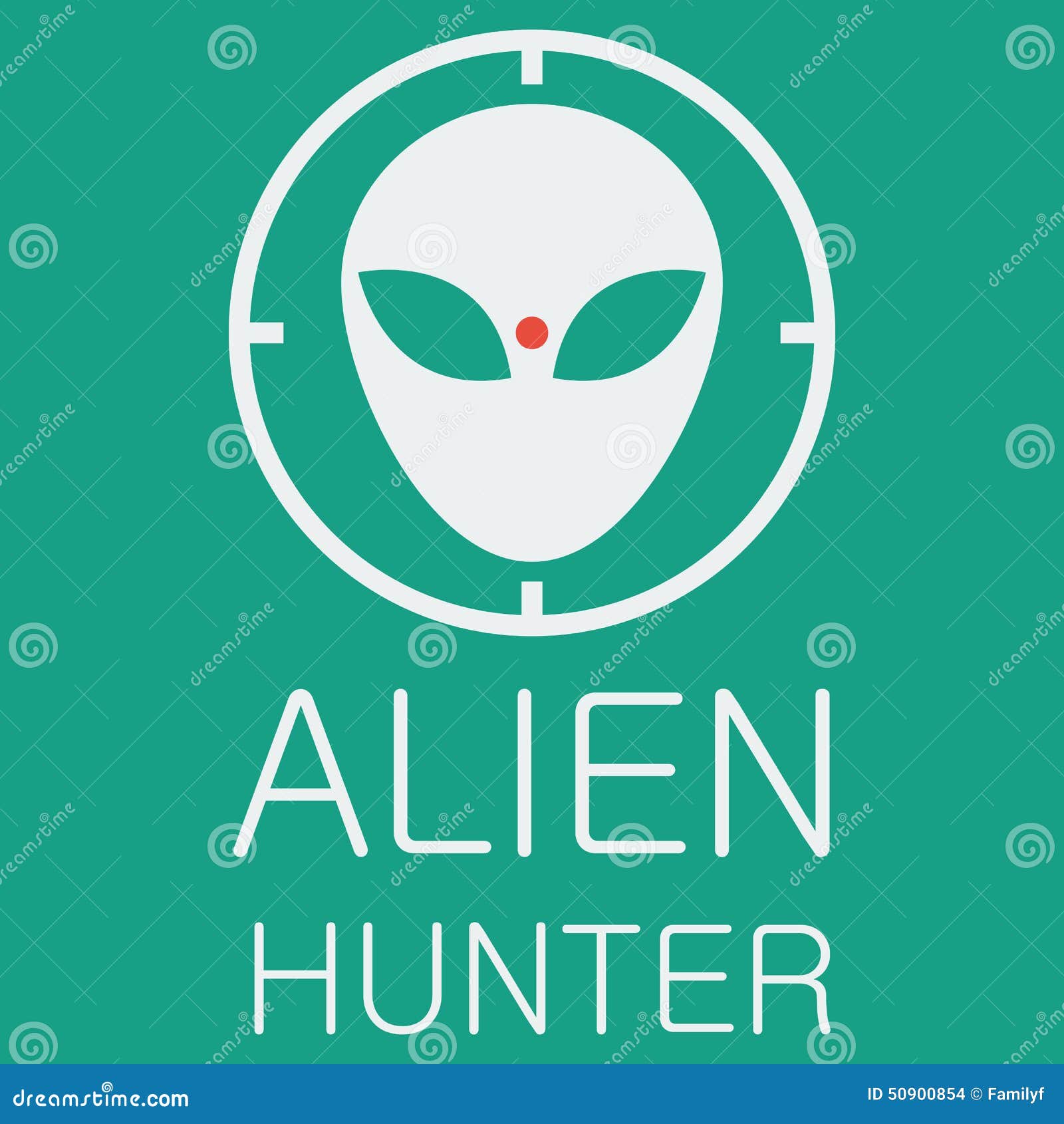 Vector Alien Hunter On Green Background Stock Vector - Illustration of ...